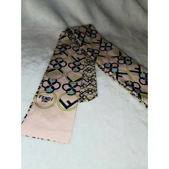 Fendi | Accessories | Womens Fendi Reversible Pink Black Monogram Scarf ...